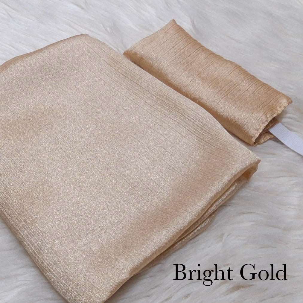 Silk Hijab And Niqab Set - Bright Gold – I AM HIJABI.PK